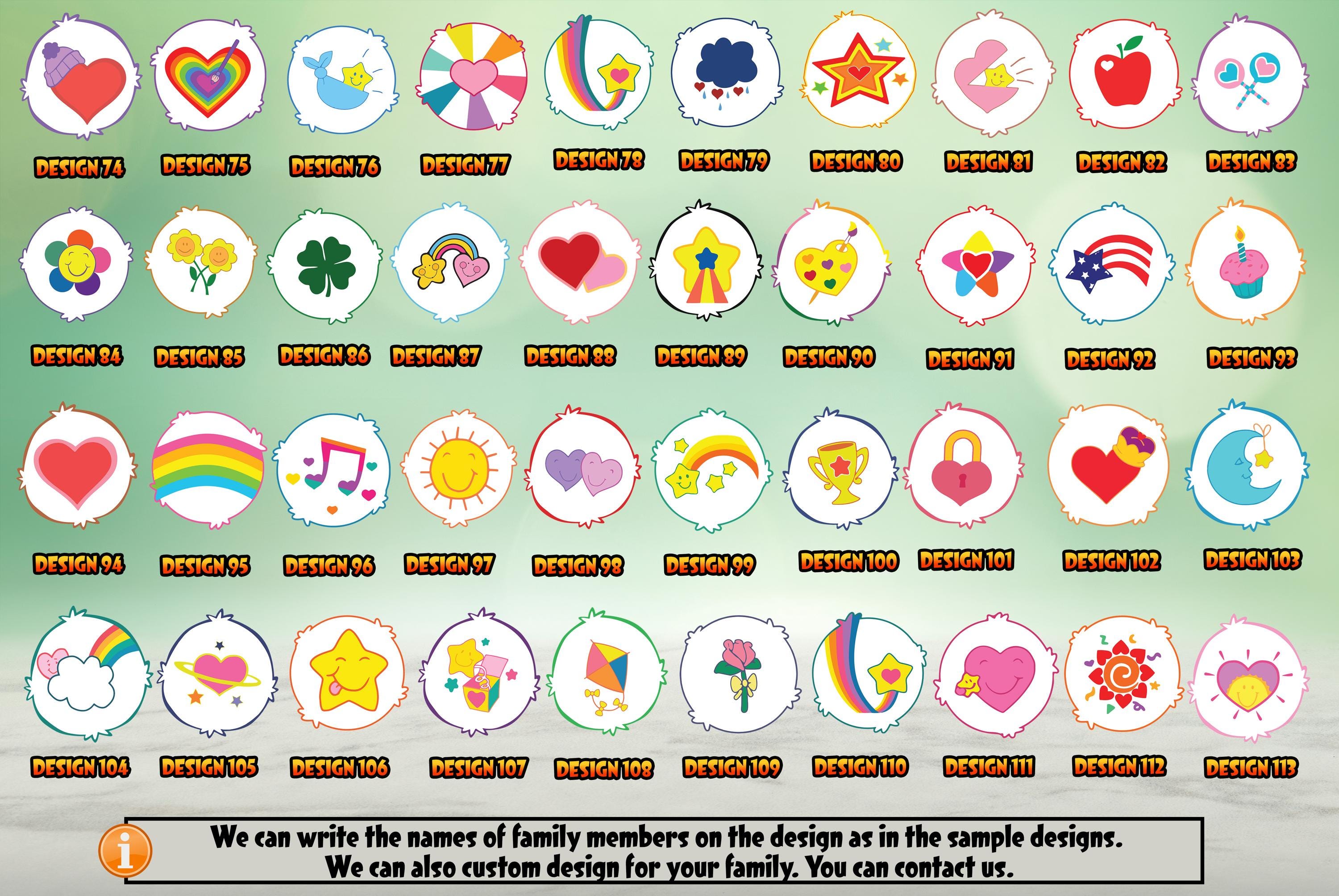 Care Bears DTF Transfers, Custom Heat Transfer, Care Bears DTF ...