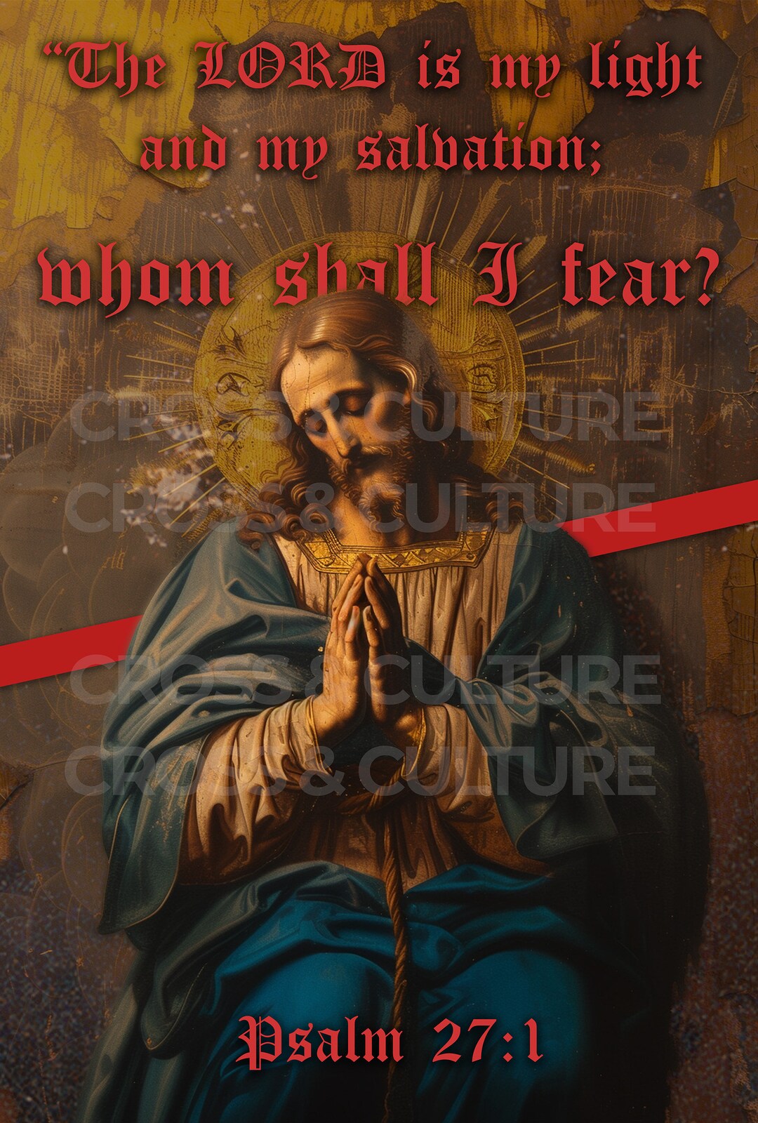 Jesus Psalm 27 Poster (digital Print) - Etsy
