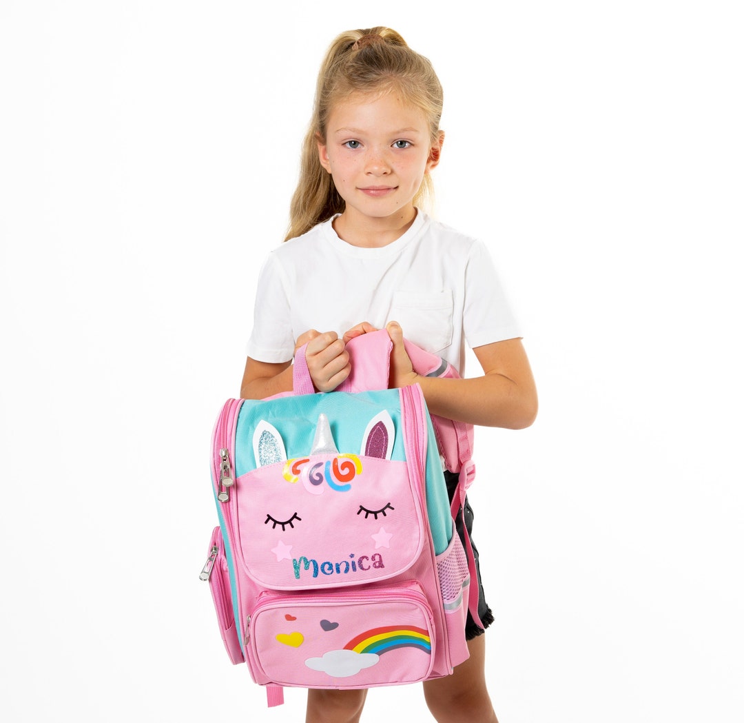 Unicorn Backpack, Personalized Kids Backpack, Rainbow Custom Backpack ...