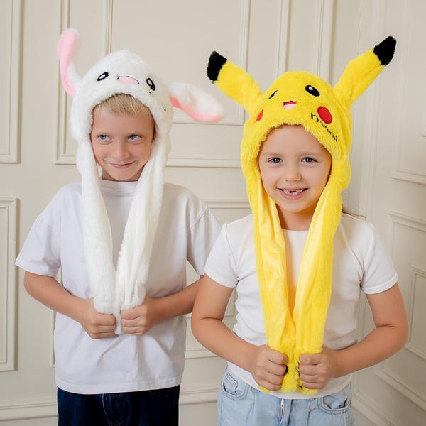 Pikachu Moving Ear Hat - Etsy