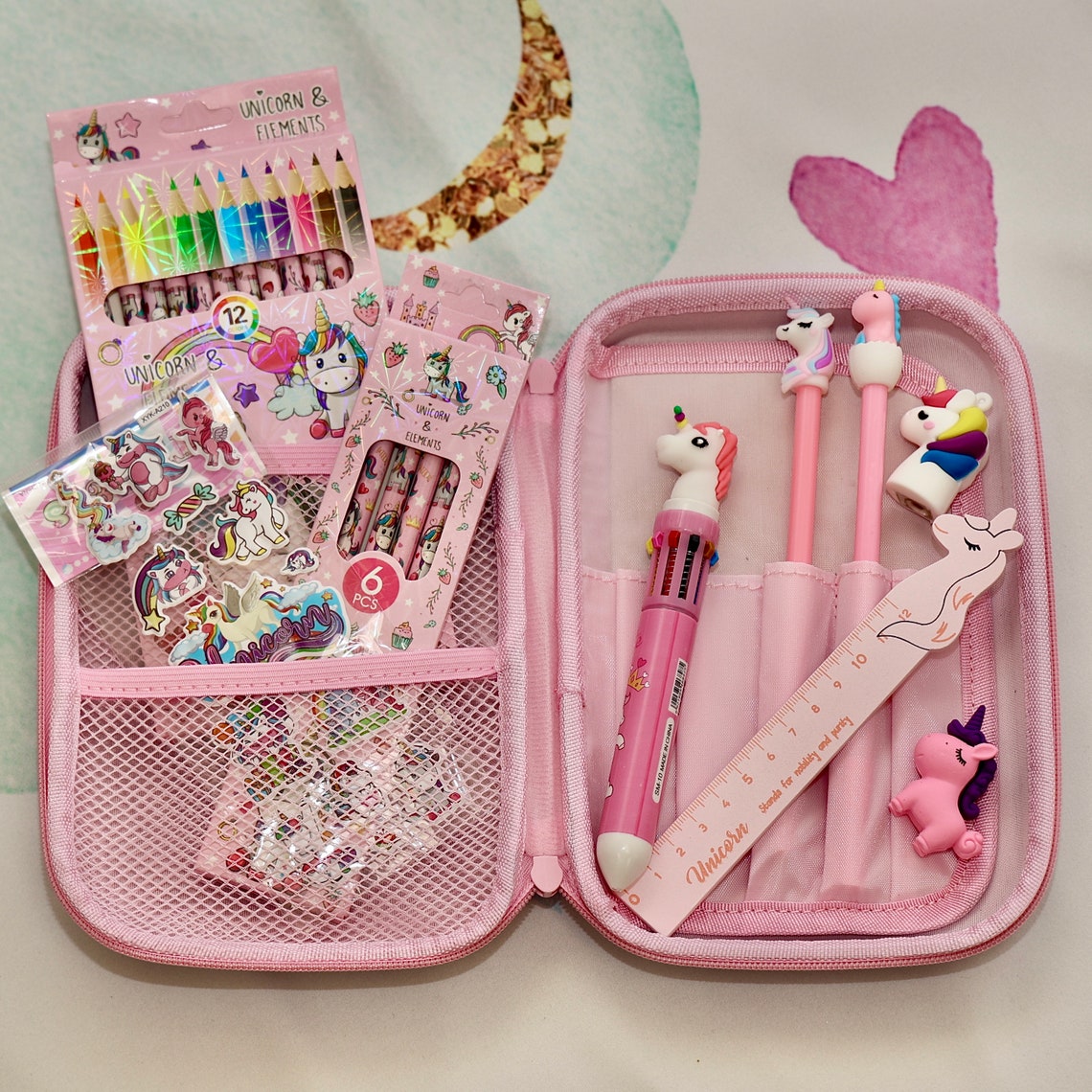 Unicorn School Supplies, Personalized Unicorn Pencil Case, Unicorn ...