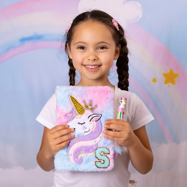 Custom Unicorn Fluffy Diary: Kids Journal With Pen - Etsy