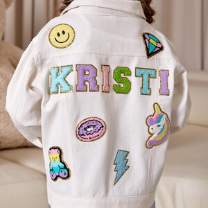 Kids Personalized Denim Jacket: Custom Patches, Name Jacket, Birthday ...