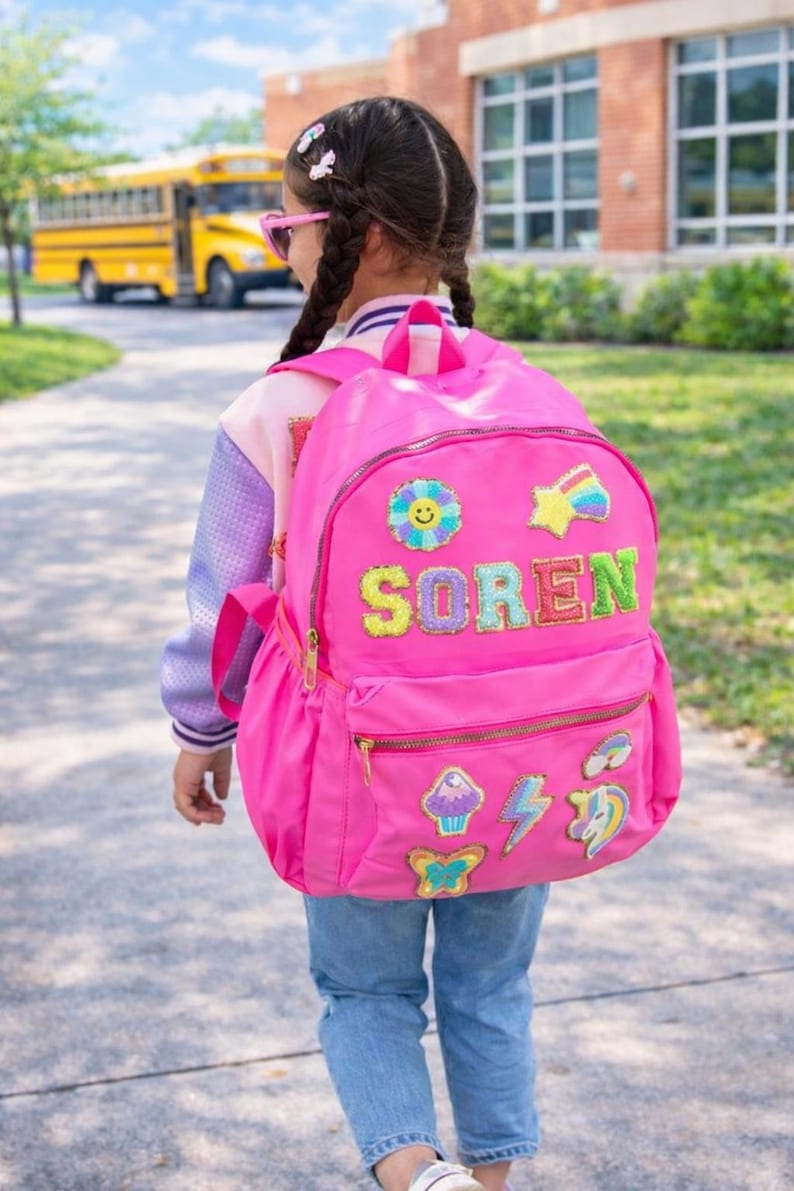 Custom Name Rainbow Backpack: Personalized Kids Nylon Backpack - Etsy