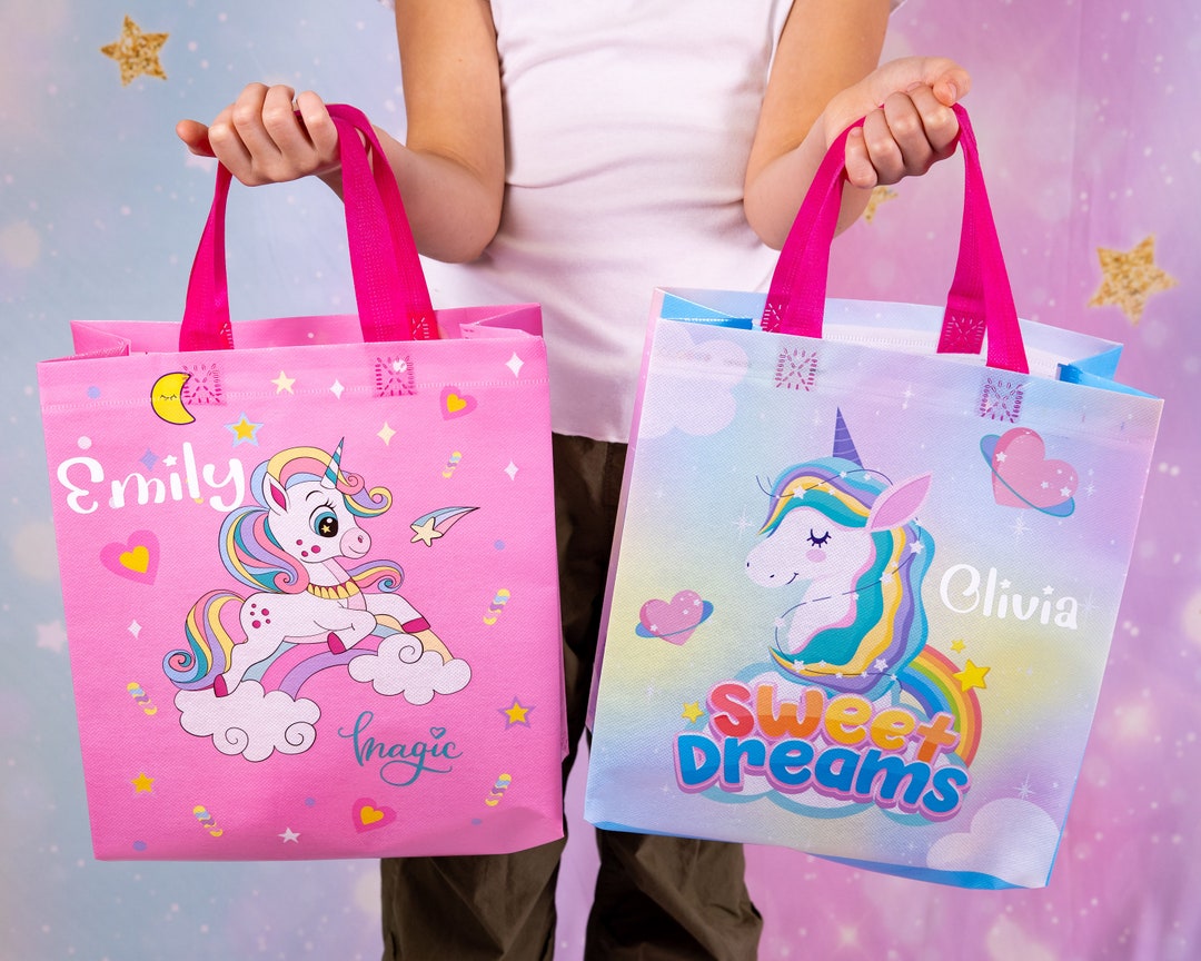 Custom Unicorn Goody Bags, Custom Goody Bag, Kids Unicorn Party Goody ...
