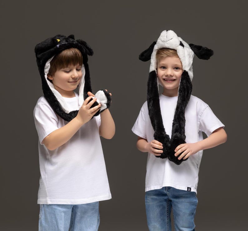 Funny Moving Ears Plush Hat: Panda, Unicorn, Rabbit - Halloween Costume ...