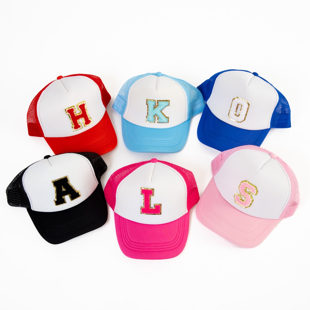 Kids Custom Patches Trucker Hats, Kids Baseball Caps, Kids Initials ...