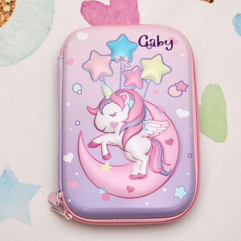 Unicorn School Supplies, Personalized Unicorn Pencil Case, Unicorn Pencil Case Set, Unicorn ...