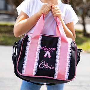 Girls Dance Duffle Bag, Ballet Dancer Bag, Kids Small Ballet Duffle ...