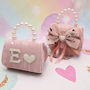 Personalized Little Girl Purse: Pink Pearl Handle Bow Bag - Etsy