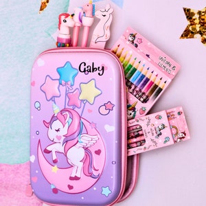 Unicorn School Supplies, Personalized Unicorn Pencil Case, Unicorn ...