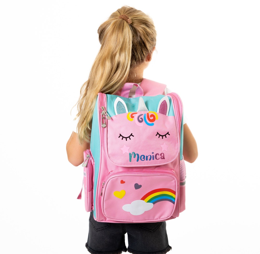 Whimsical Personalized Unicorn School Backpack Custom Initials Option ...