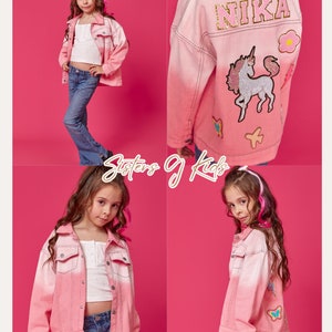 Custom Unicorn Jean Jacket, Custom Name Patches Denim Jacket ...