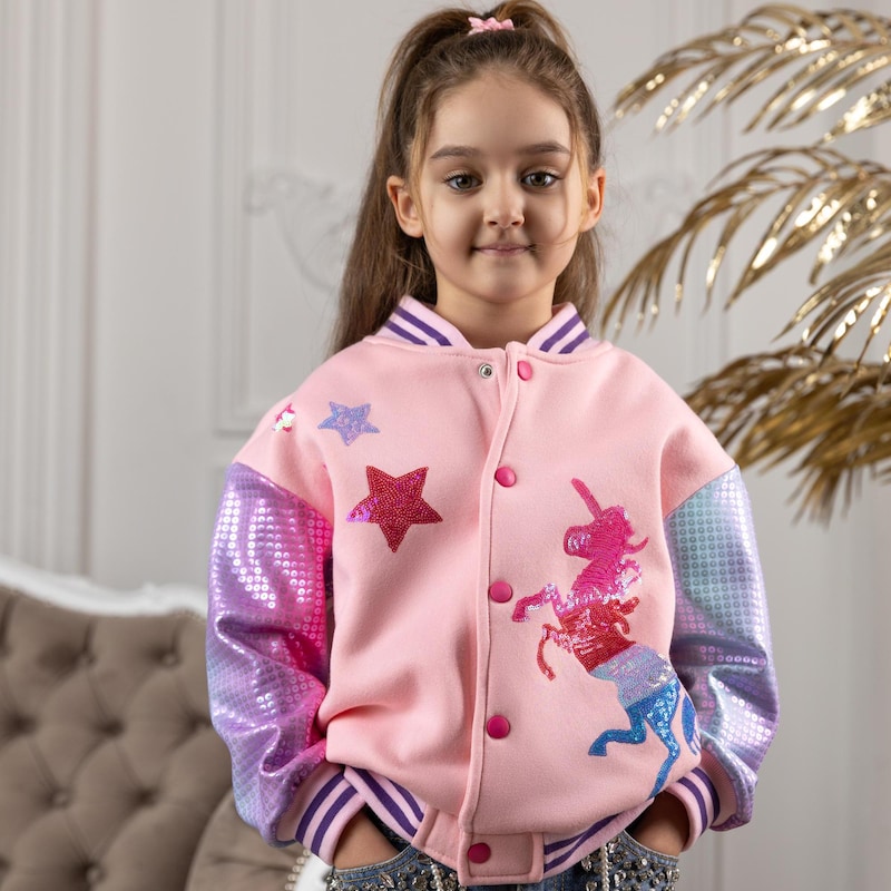 Kids Pink Varsity Jackets - Etsy