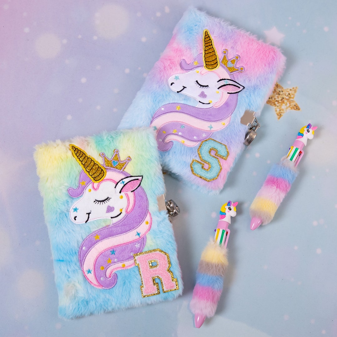 Custom Unicorn Fluffy Diary: Kids Journal With Pen - Etsy