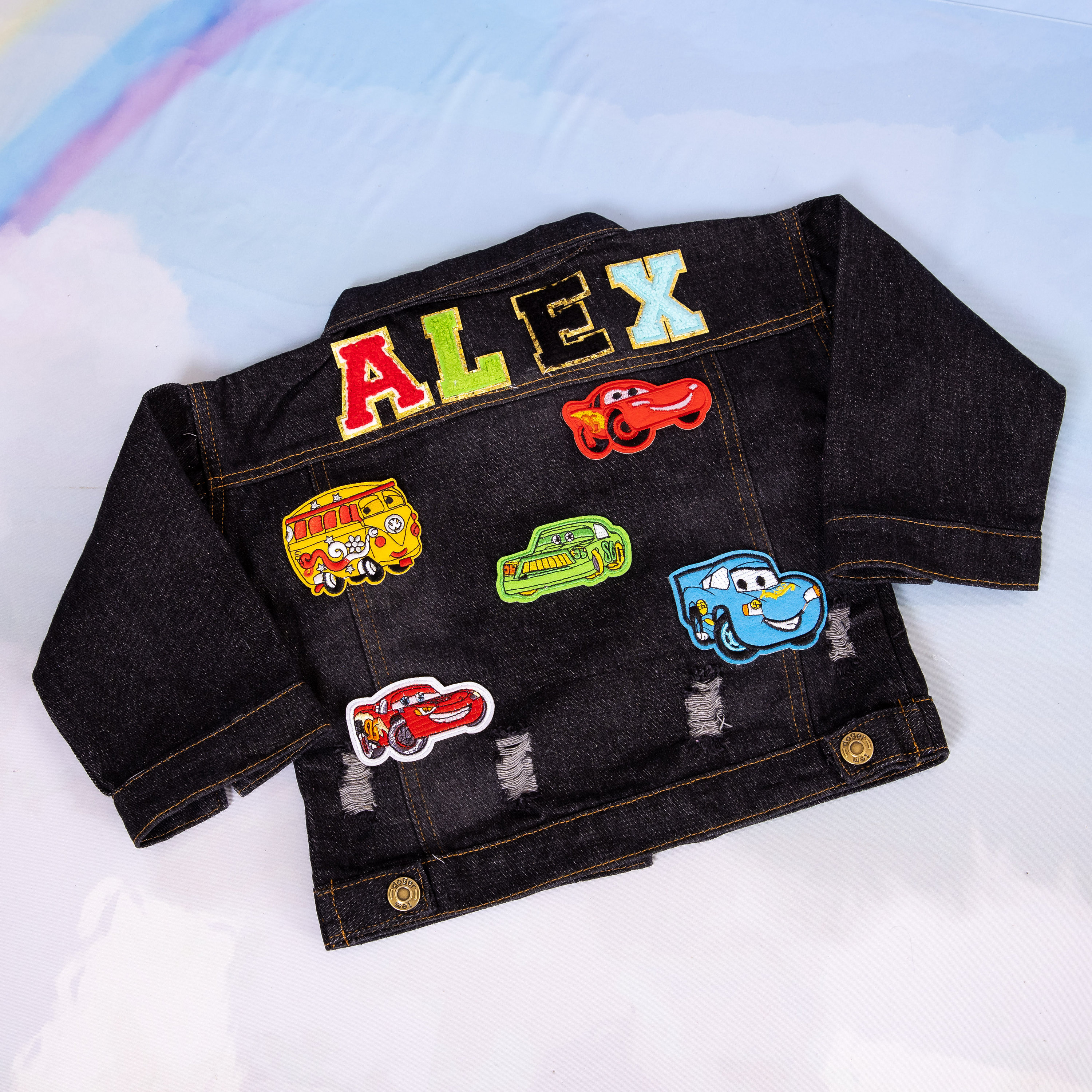 Kids Jean Jacket, Personalized Denim Jacket, Chenille Patch Jacket for ...