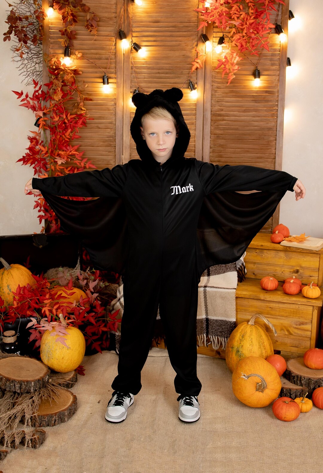 Custom Vampire Bat Hooded Costume: Kids Halloween Outfit - Etsy