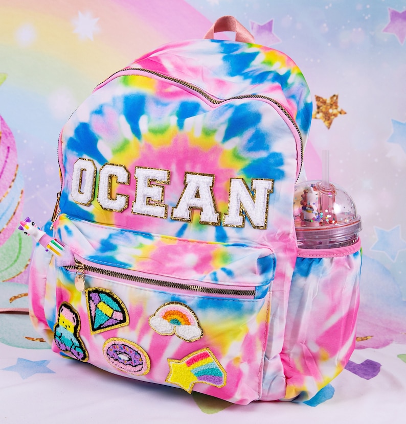Custom Name Rainbow Backpack: Personalized Kids Nylon Backpack - Etsy