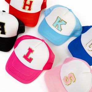 Kids Custom Patches Trucker Hats, Kids Baseball Caps, Kids Initials ...