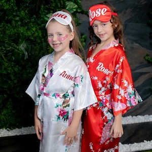 Custom Girls Floral Robes for Girls Sleepover, Spa Party, Slumber ...
