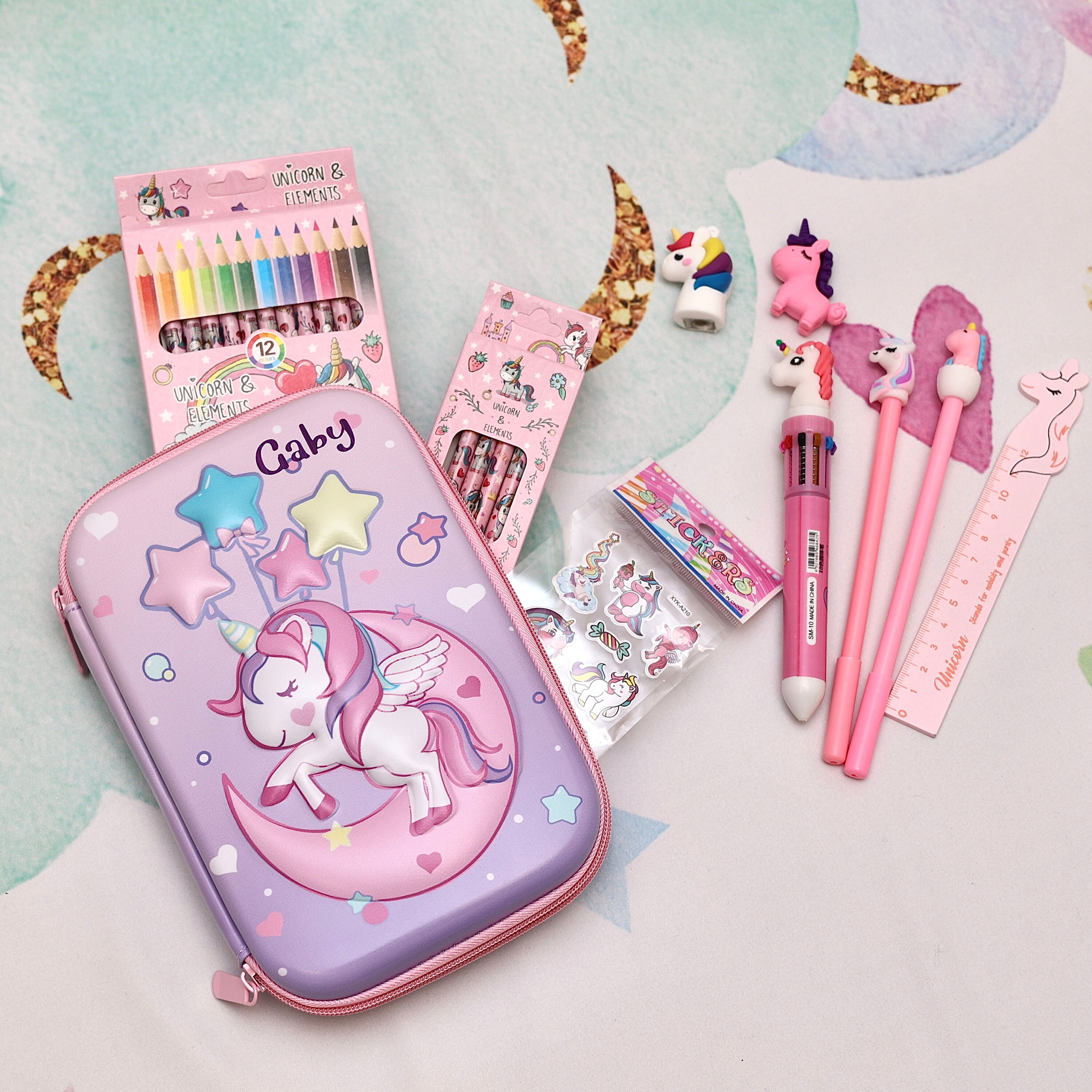 Unicorn School Supplies, Personalized Unicorn Pencil Case, Unicorn ...