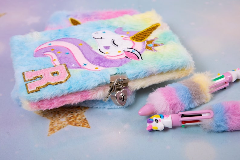 Custom Unicorn Fluffy Diary: Kids Journal With Pen - Etsy