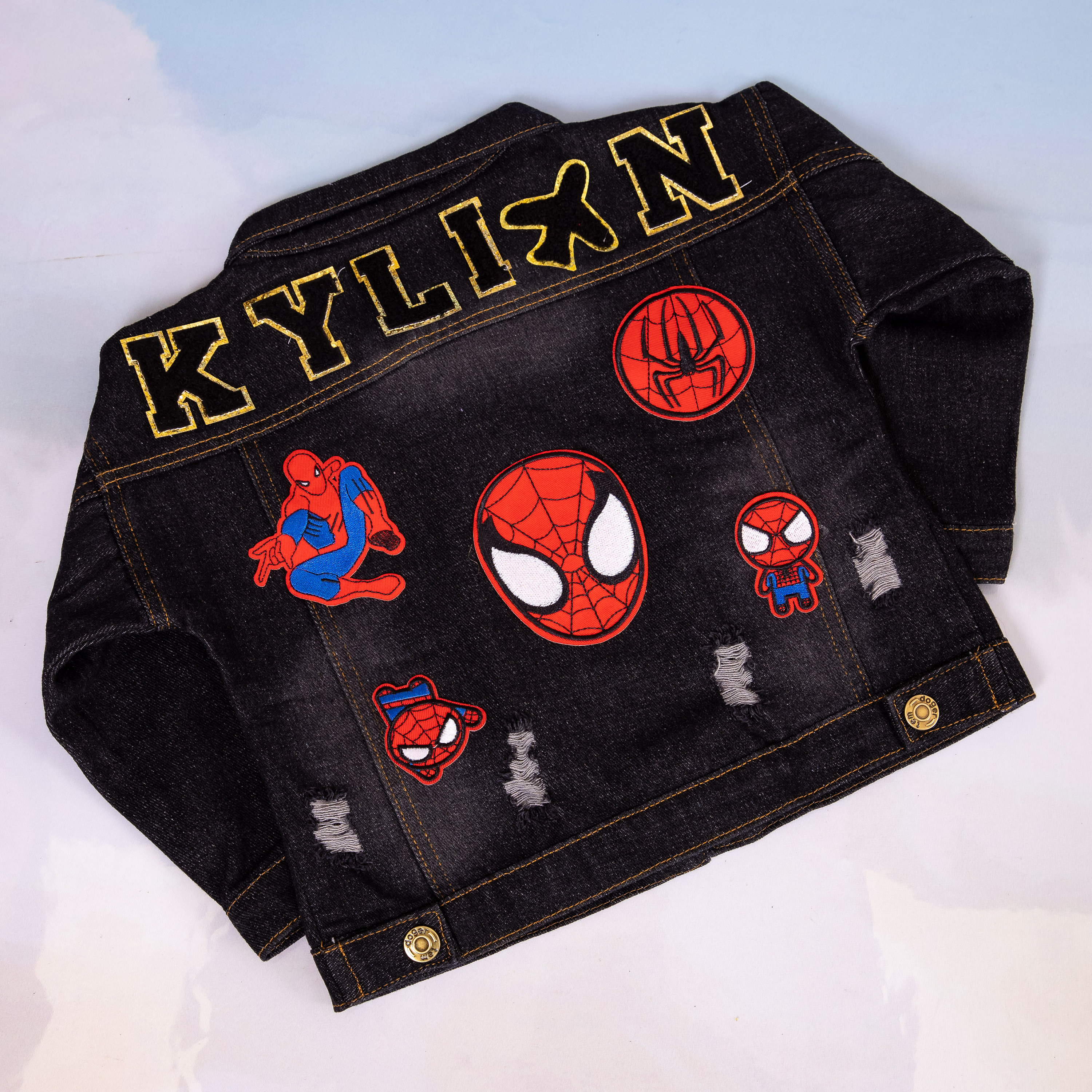 Personalized Boys Denim Jacket: Custom Chenille Patch Kid's Jean Jacket ...