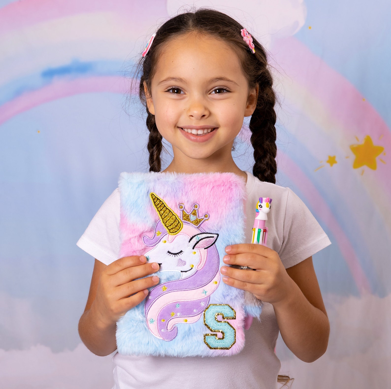 Custom Unicorn Fluffy Diary: Kids Journal With Pen - Etsy