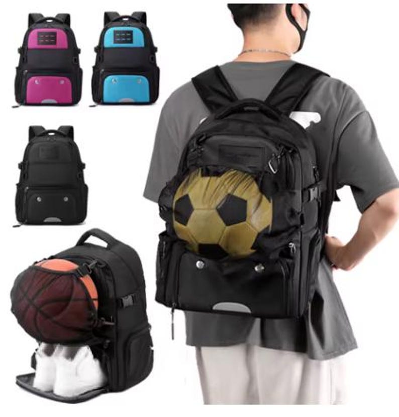 Personalized Kids Soccer Backpack: Boys Basketball Bag - Etsy