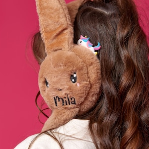Moving Ears Earmuffs, Kids Bunny Custom Earmuffs, Warm Earmuffs, Kids ...