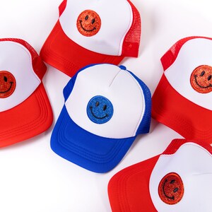 Custom Sequin Smiley Face Kid's Trucker Hat - Etsy