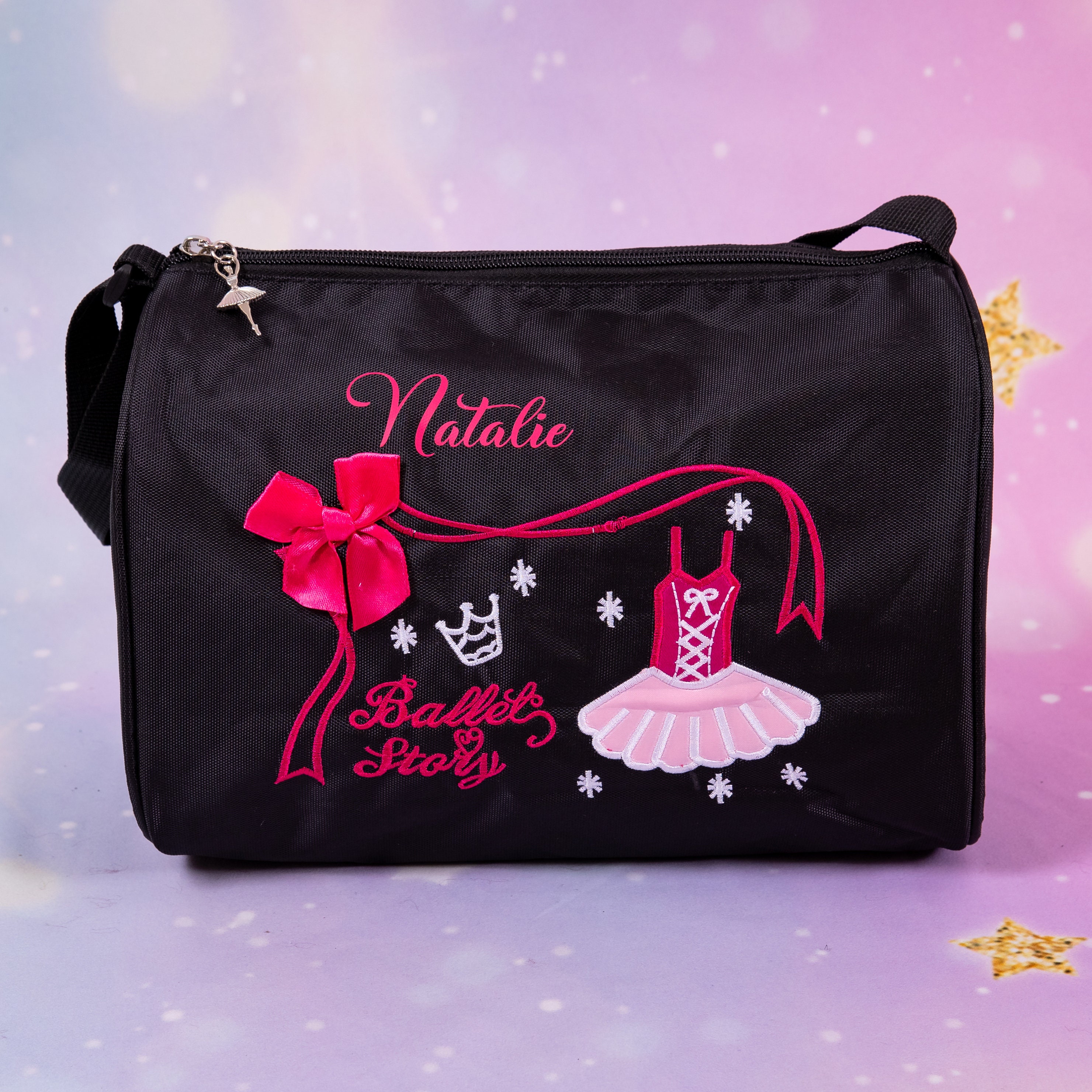Ballet Dancer Bag, Kids Small Ballet Duffle Bags, Custom Name Kids ...