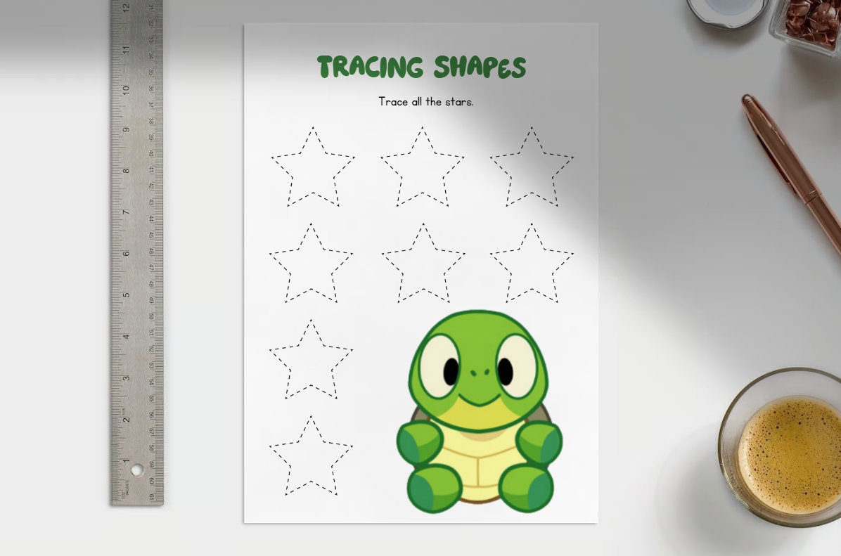 Bluey Bingo Unicorse Shape Tracing Worksheet Busy Book for Kids ...