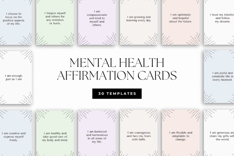 Affirmation Cards Printable Anxiety Cards Anxiety Relief Cards Digital ...