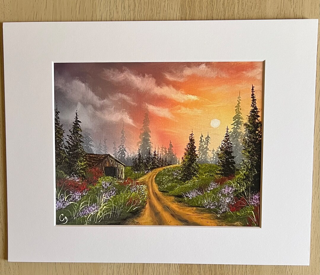 Path Through the Woods 8x10" Matted Art Print - Etsy