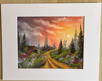 Path Through the Woods 8x10" Matted Art Print - Etsy
