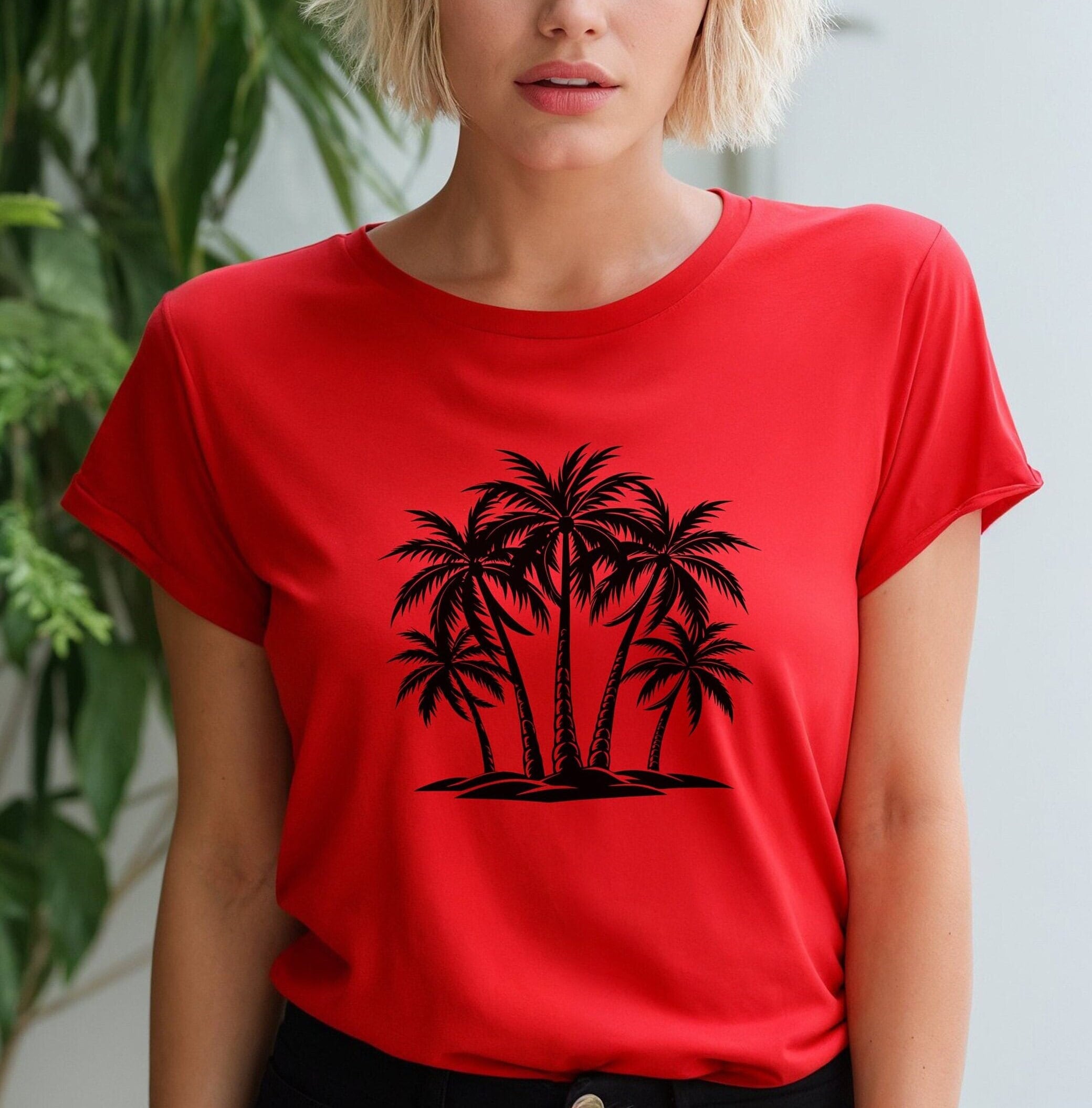 Palm Tree Shirt, Palm Tree T-shirt, Palm Beach Shirt, Tropical Beach ...