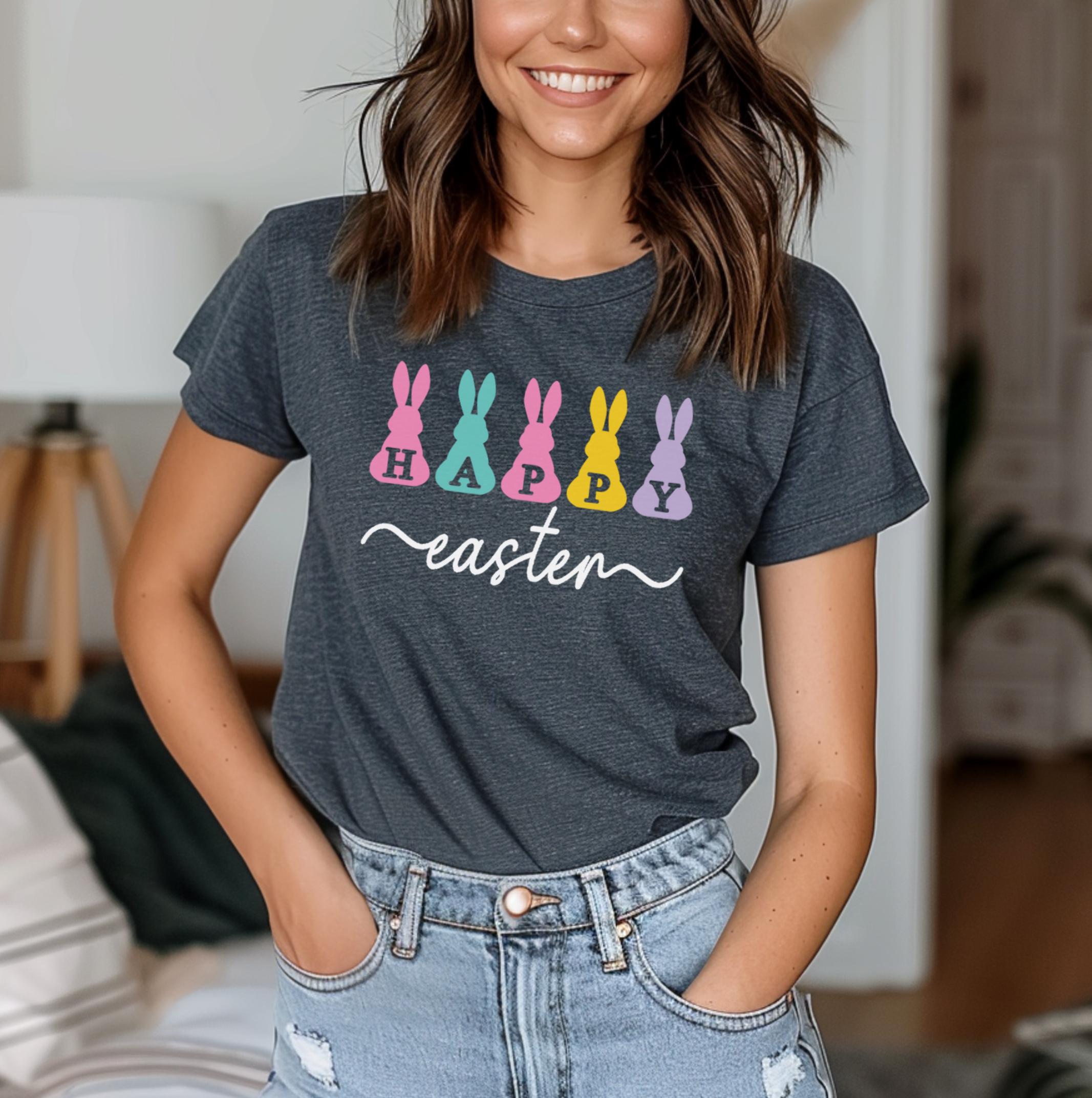 Happy Easter Bunny Shirt, Happy Easter Shirt, Rabbit Shirt, Easter Day ...