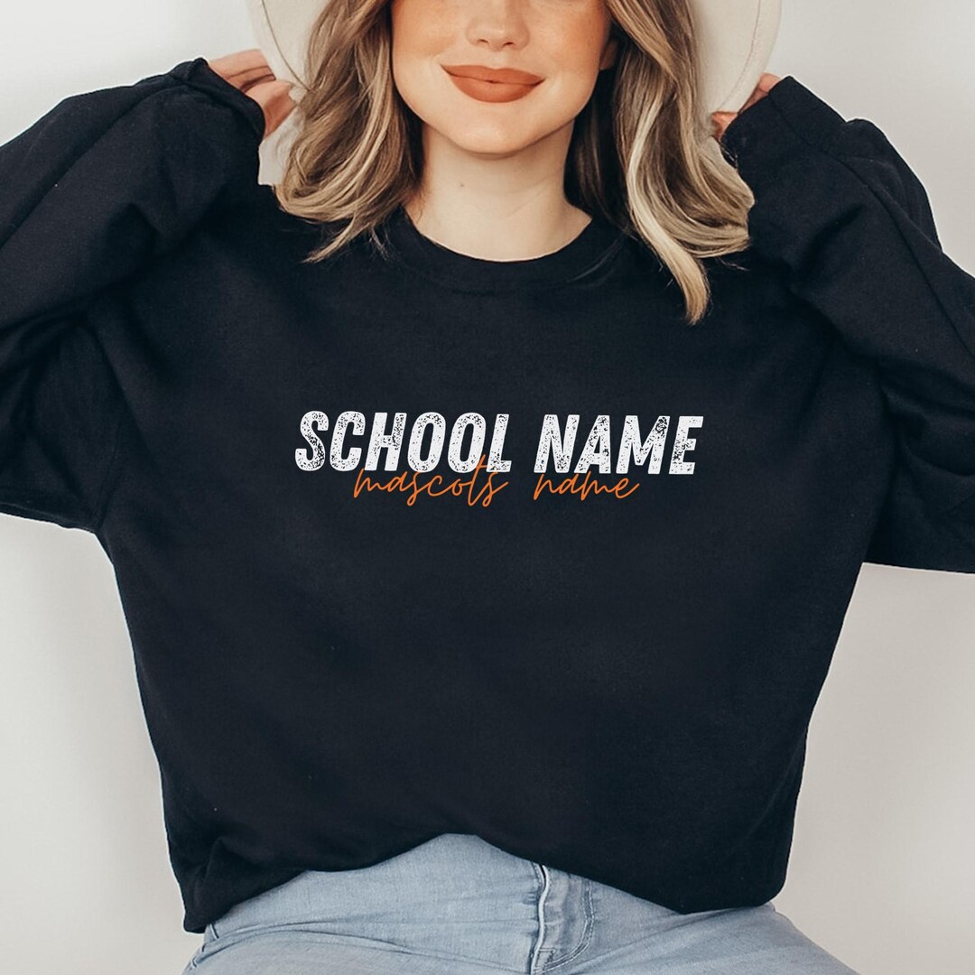 Custom School Mascot Sweatshirt, Custom School Spirit Shirt ...