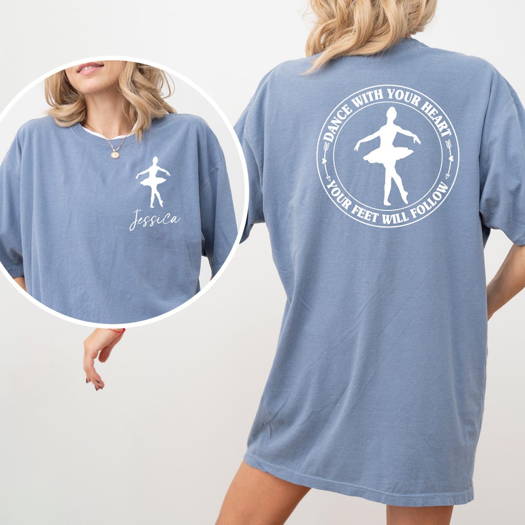 Comfort Colors® Custom Dance Shirt, Personalized Name Ballet Shirt for ...