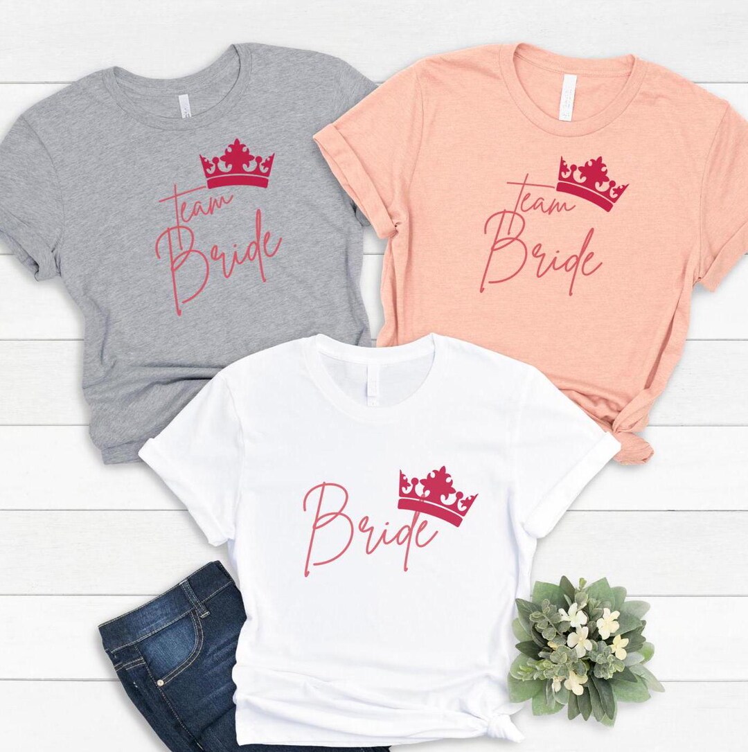 Personalized Bride Shirt, Custom Team Bride Shirts, Bachelorette Party ...