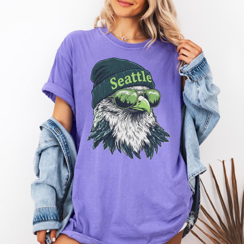 Comfort Colors® Seattle Football Crewneck Shirt, Seattle Mascot T-shirt ...