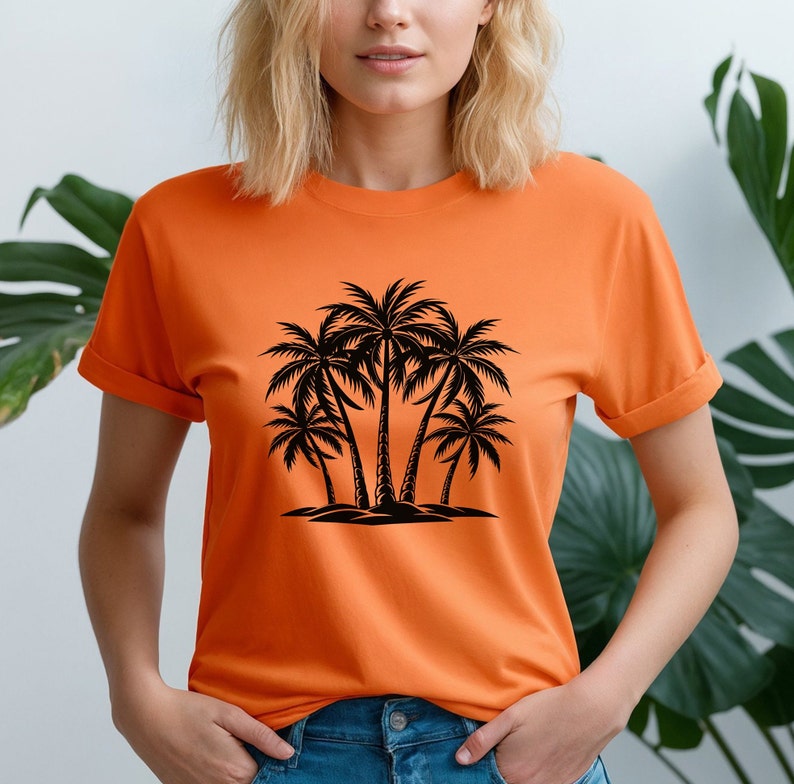 Palm Tree Shirt, Palm Tree T-shirt, Palm Beach Shirt, Tropical Beach ...