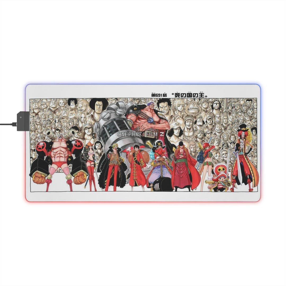 One Piece LED Mouse Pad, Office, Desk, One Piece, One Piece Gift, Manga ...