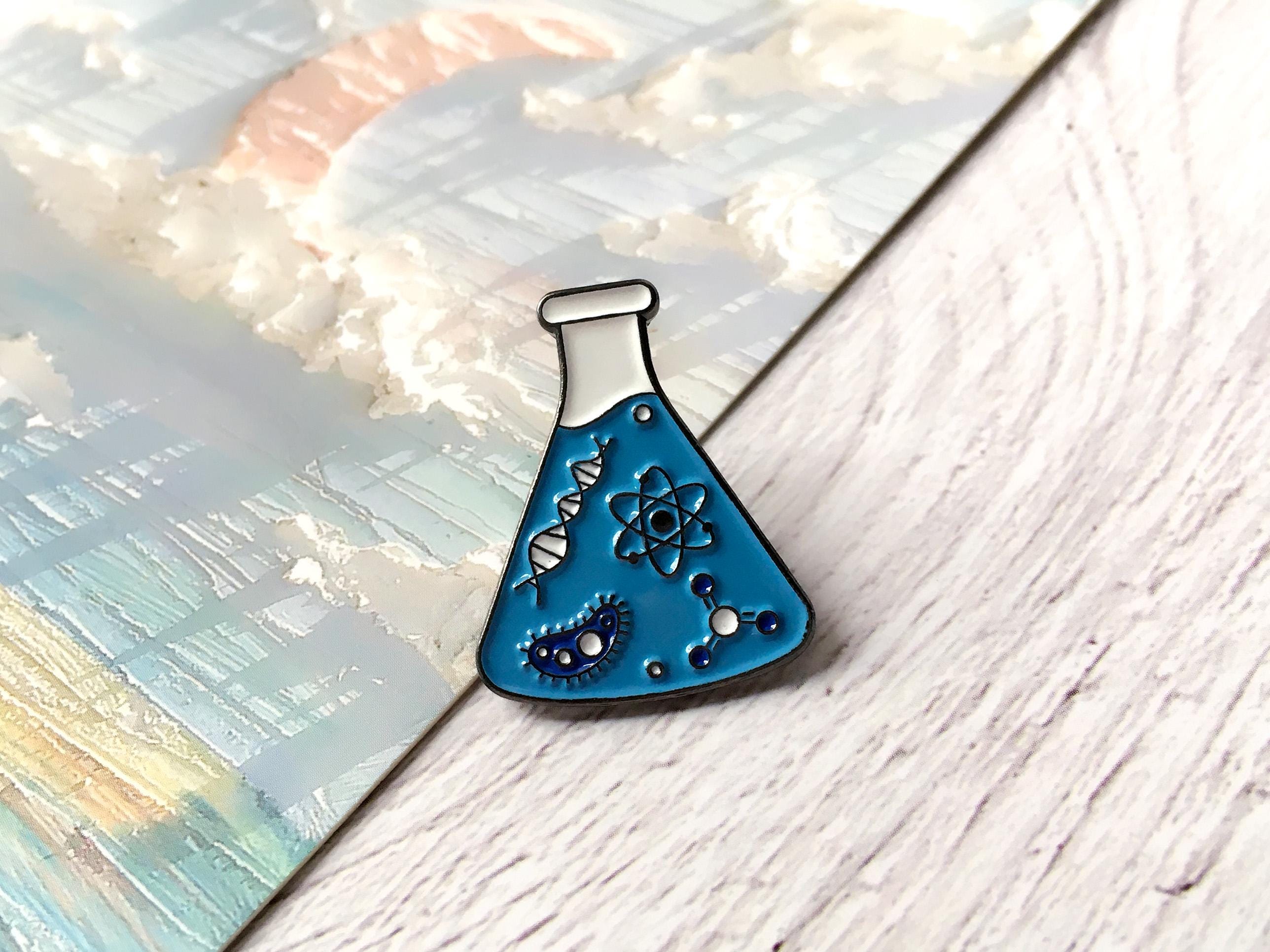 White Coat Science Lab Enamel Pin, Doctor Biologist Scientist Badge Pin ...