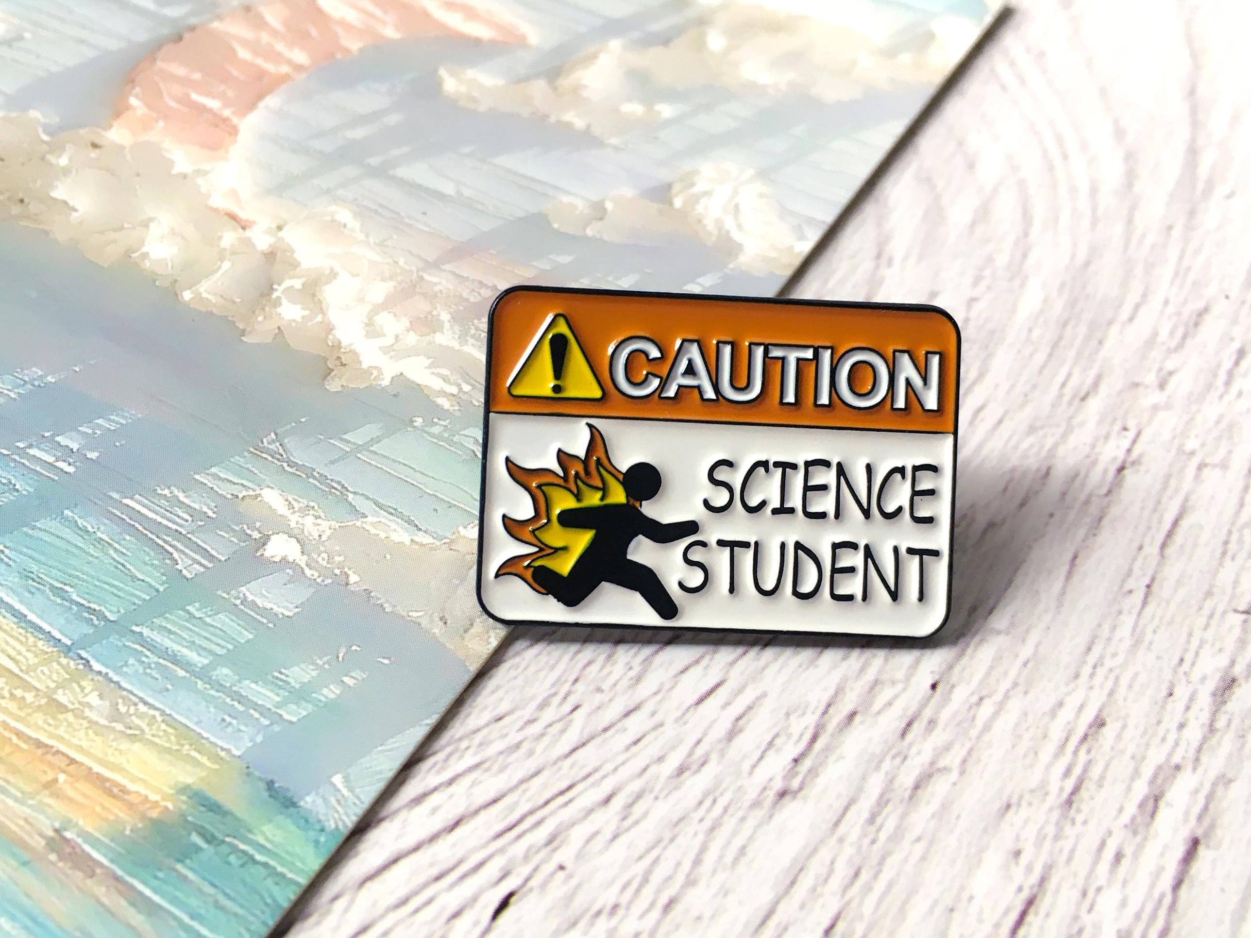 Science Student Enamel Pin, STEM Badge Pin, Lapel Pin, Collar Pin ...