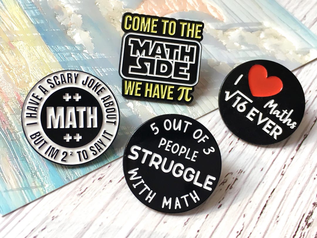 Math, Mathematics Enamel Pin, Math Lovers Badge Pin, Lapel Pin, Collar ...