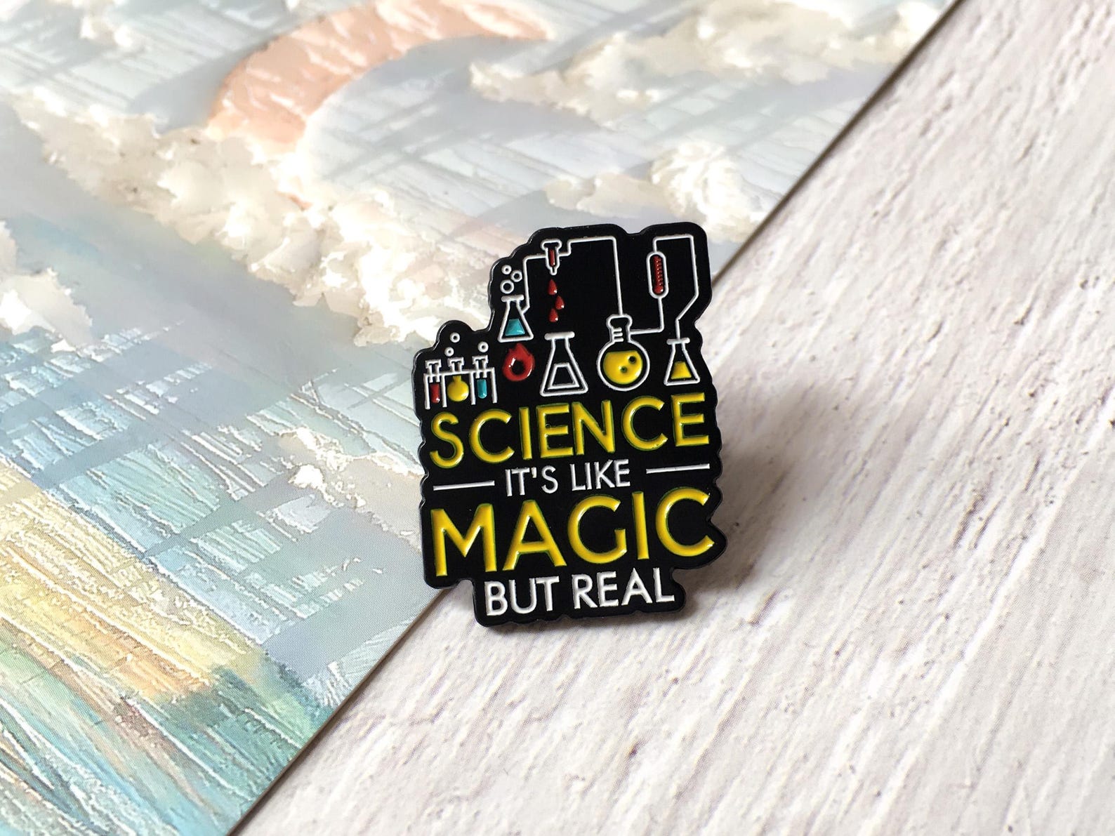 Chemistry, Biology, Science Enamel Pin, STEM Badge Pin, Lapel Pin ...