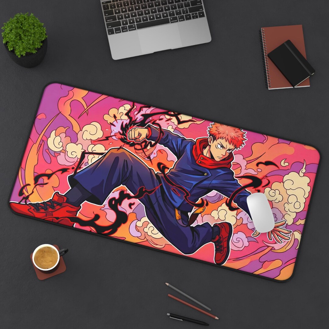 JJK Anime Action Character Desk Mat | Vibrant Gaming Mousepad - Etsy UK