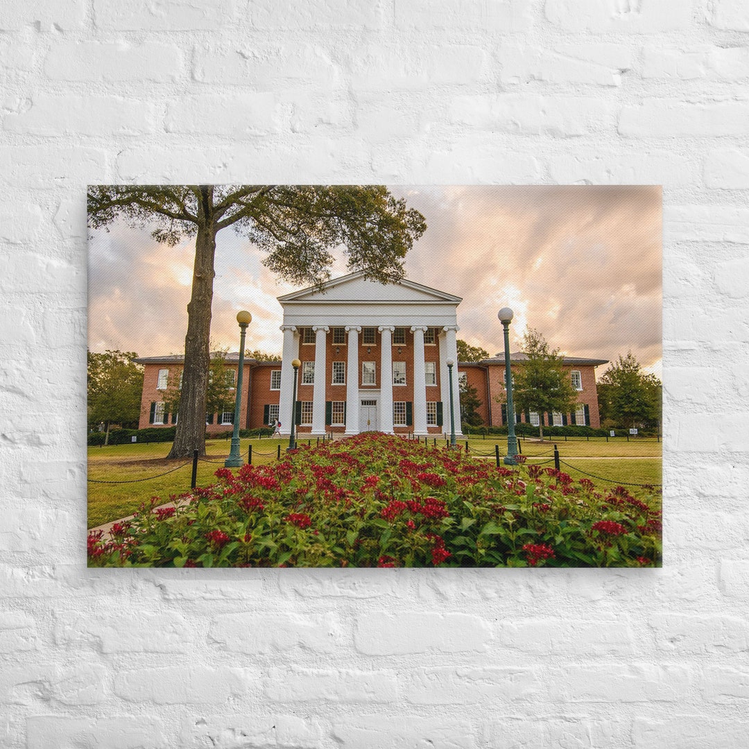 Ole Miss Rebels Sunset Campus Canvas Wall Art Stretched and Framed ...